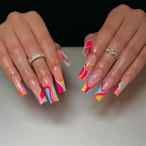 Vibrant And Trendy Acrylic Nail Designs