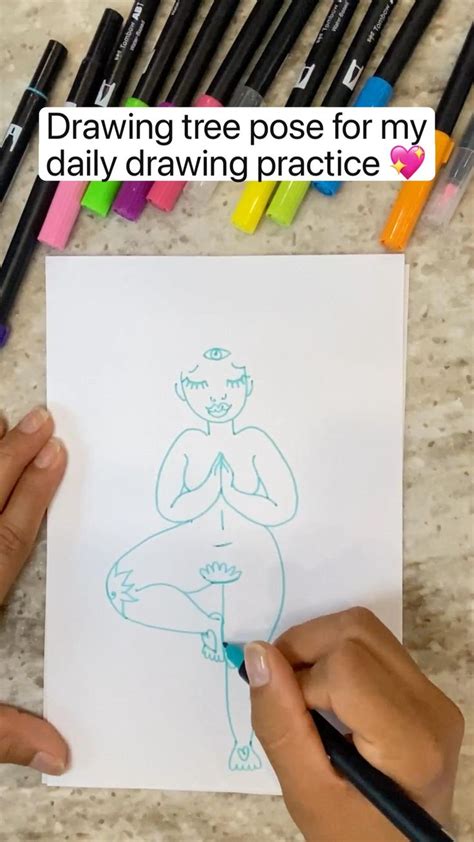 Drawing Tree Pose For My Daily Drawing Practice What Do You Enjoy Drawing Tree Drawing