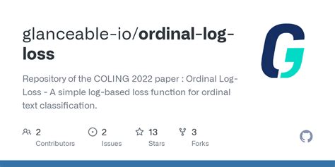 Github Glanceable Ioordinal Log Loss Repository Of The Coling 2022