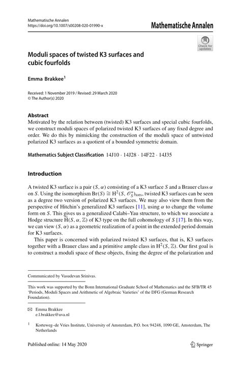 Pdf Moduli Spaces Of Twisted K3 Surfaces And Cubic Fourfolds