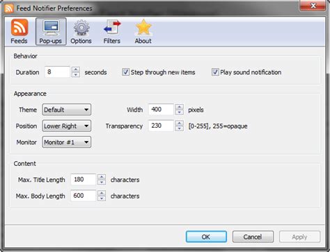 Get Desktop Rss Update Notifications With Feed Notifier Windows