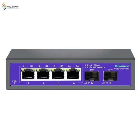2 5gbps Ethernet Switch 4 Port 2500mbps Network Switch As Shown Abs 10g Sfp Slot Home Hub