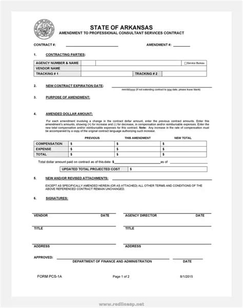 50 Sample Contract Amendment Template Redlinesp
