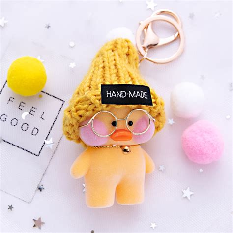 귀여운 오리 캐릭터 열쇠고리 인형 가방고리 티몬