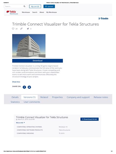 2trimble connect visualizer for tekla structures tekla warehouse