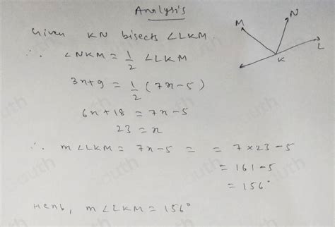 Solved LGEBRA In The Figure Overline KJ And Vector KL Are Opposite Rays Vector N Bisects