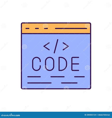Web Coding Outline With Colors Fill Vector Icon That Can Easily Edit Or