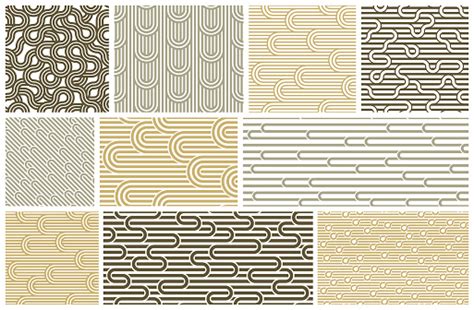 트위스트 라인 기하학적 추상 배경 세트 스트라이프 그물 광학 미로 웹 네트워크와 줄 지어 원활한 벡터 패턴 0명에 대한 스톡