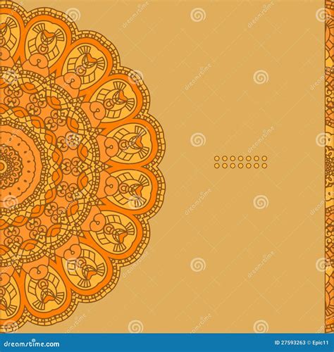 Vector Round Decorative Design Element Stock Vector Illustration Of