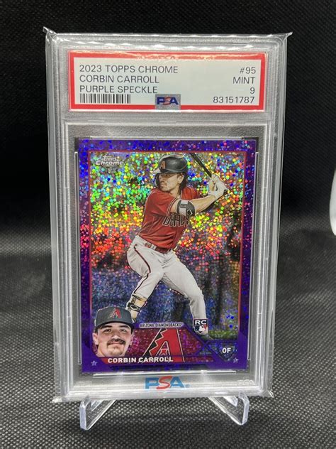 2023 Topps Chrome Purple Speckle Refractor 95 Corbin Carroll 299