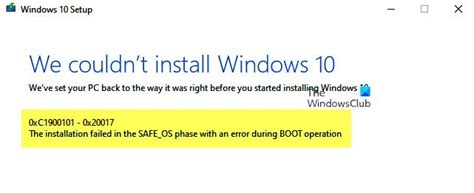 The Installation Failed In The Second Boot Phase With An Error During