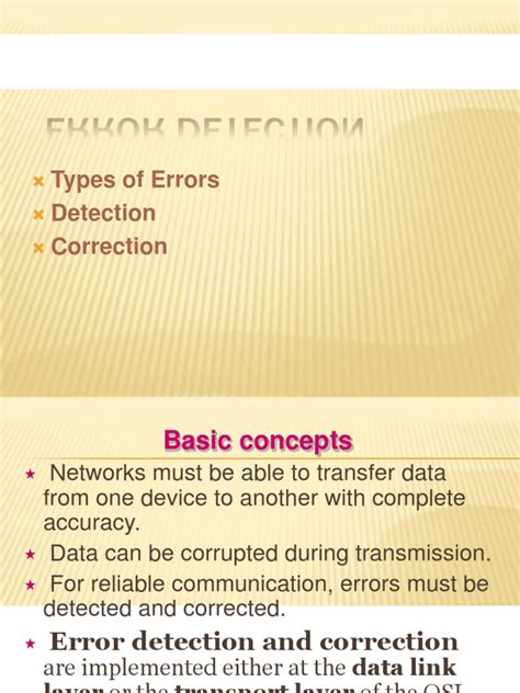 Reliable Data Transmission Understanding Error Detection And