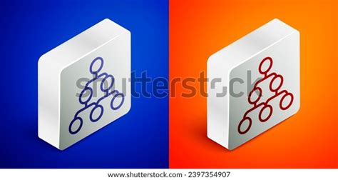 Isometric Line Business Hierarchy Organogram Chart Stock Vector Royalty Free 2397354907