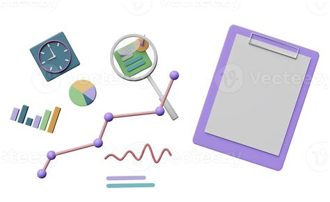 Charts And Graph With Analysis Business Financial Data Empty Clipboard