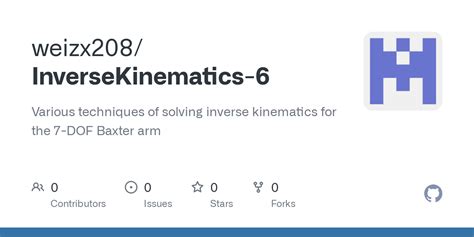 Github Weizx Inversekinematics Various Techniques Of Solving Inverse Kinematics For The