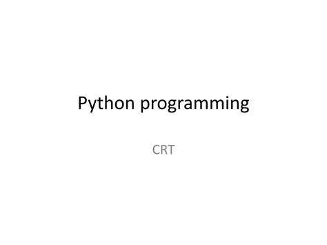 Python Programming Pptpptx