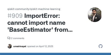 Importerror Cannot Import Name Baseestimator From Qiskitprimitives · Issue 909 · Qiskit