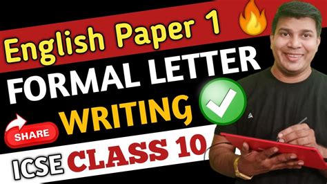 Icse Class English Language Letter Format Image To U