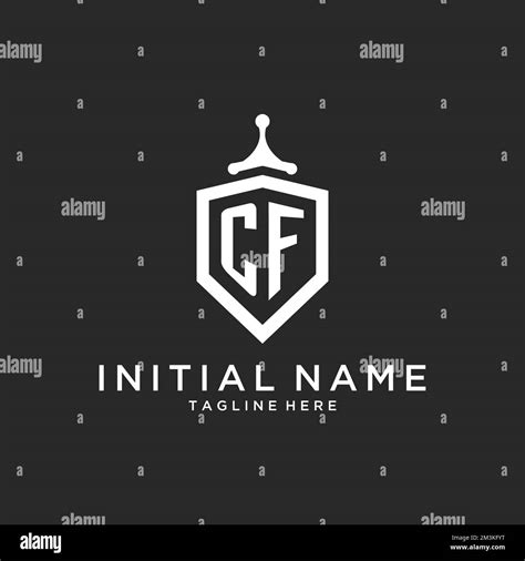 Cf Monogram Logo Initial With Shield Guard Shape Design Ideas Stock Vector Image And Art Alamy