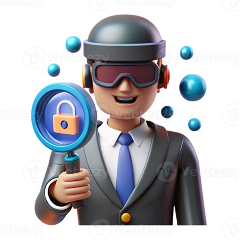 Cybersecurity Expert Investigating Digital Locks 56088353 Png