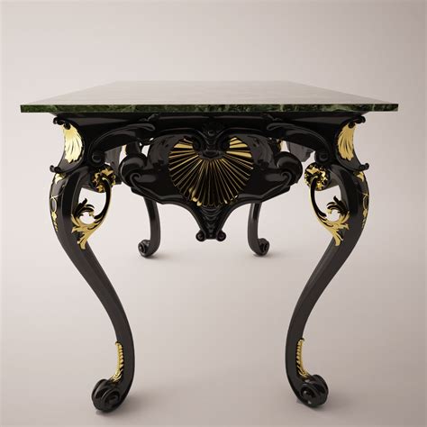 로코코 테이블 3d 모델 39 Obj Max Free3d