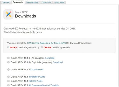 oracle application express 18 1 installation oracledbwr