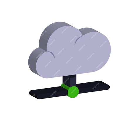 Three Dimensional Cloud Computing Premium Vector