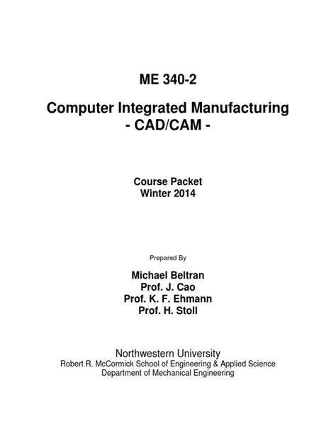 Pdf Computer Integrated Manufacturing Cadcam Dokumentips