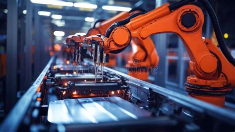 Material Handling And Palletizing Robot Stacking Boxes On Pallet In