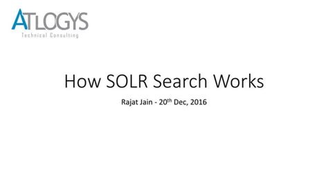 How Solr Search Works Ppt