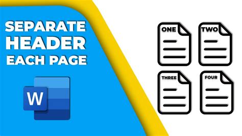 How To Insert Separate Header For Each Page In Word Youtube