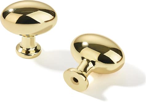 Khtumeware 10 Pack 1 38 Inch35mm Polished Brass Cabinet Knobs