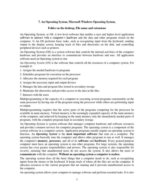 An Os Microsoft Windows Os Desktop Of Windows Os Folder On The