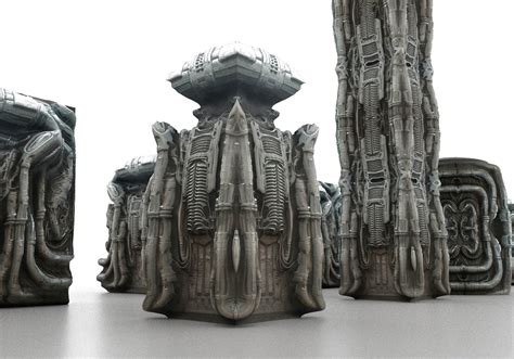 3d Alien Architecture Sci Fi Pack 20 Turbosquid 2063455