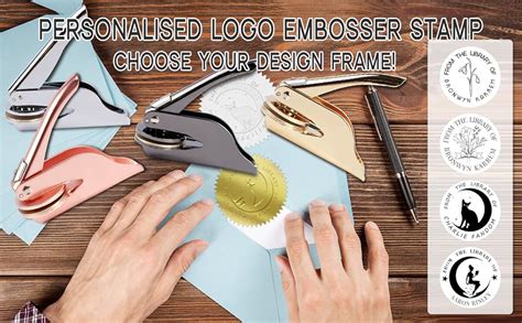 Book Embosser Personalised Custom Embosser From The Library Of Stamp Customised Stamp For