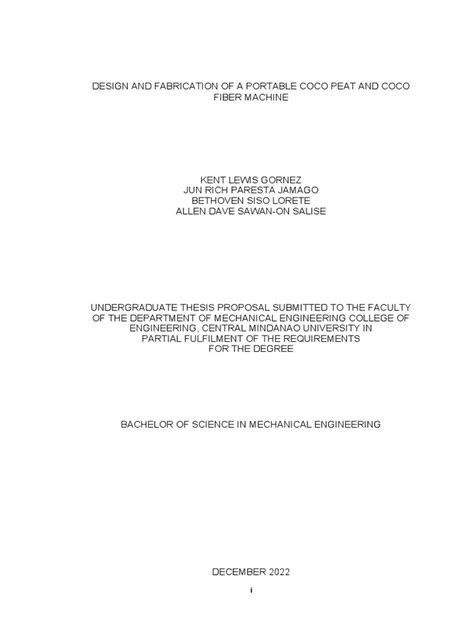 Design And Fabrication Of A Portable Coco Peat And Coco Fiber Machine