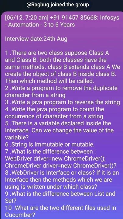 Infosys Interview Question For Testing Shorts Softwaretesting