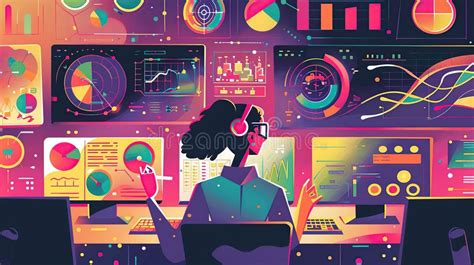 Computer Analysing Data Stock Illustrations 1217 Computer Analysing Data Stock Illustrations