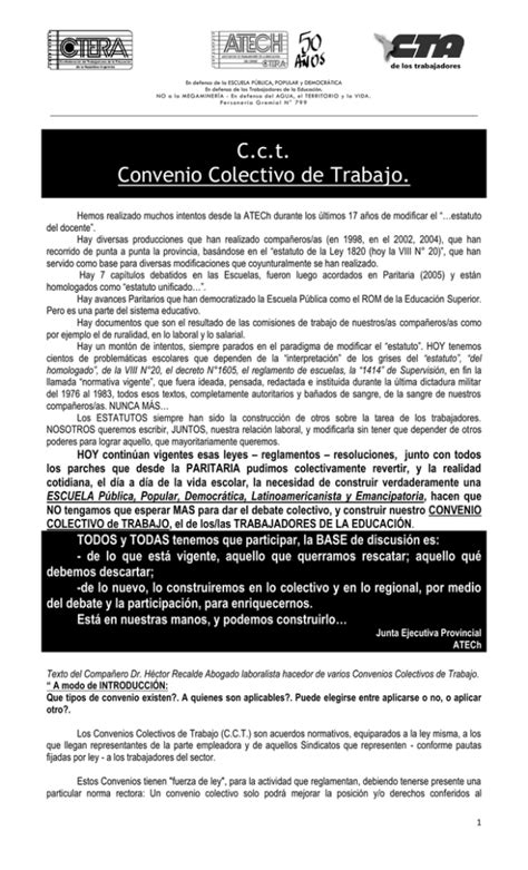 Convenio Colectivo De Trabajo