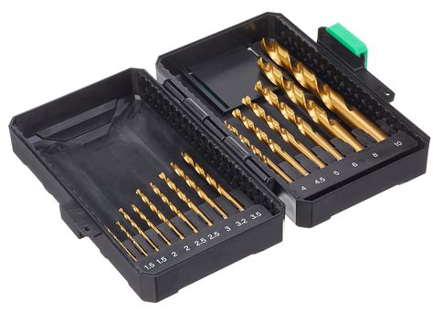 15 Piece Titanium Drill Bit Set For Professional Drilling Drill And
