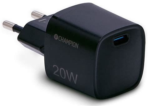 Champion USB C Lader W USB C Svart Kr Gratis Frakt