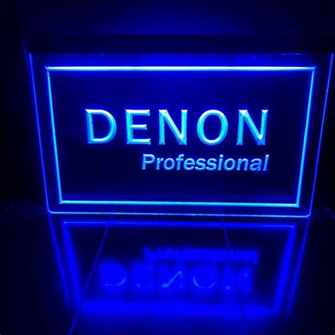 Other Denon Led Neon Blue Light Sign 8x12 Poshmark
