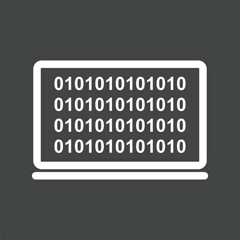 Computer Binary Code Line Inverted Icon 14999662 Vector Art At Vecteezy