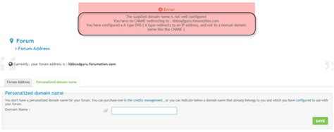 Having Problems With Cname Setting Up My Forum To Use A Domain Name