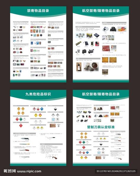 禁寄物品目录设计图 海报设计 广告设计 设计图库 昵图网