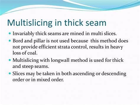 Longwall Mining Multisling Mining Horizontal Slicing NIT ROURKELA