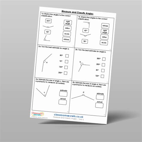 Year 6 Measure And Classify Angles Varied Fluency Resource Classroom Secrets