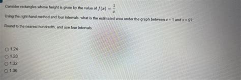 Solved Consider Rectangles Whose Height Is Given By The