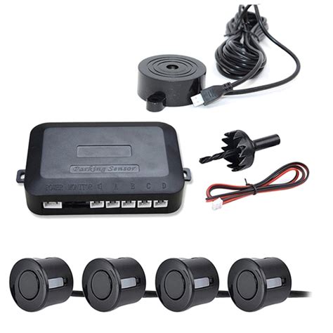 Car Parking Sensor Kit Universal 4 Sensors Buzzer Reverse Backup Radar Sound Alert Indicator