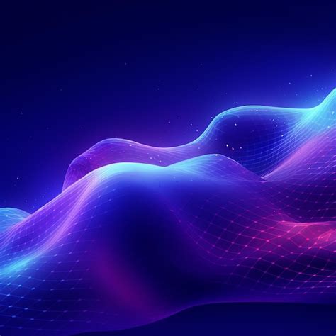 Premium Photo Gradient Particle Wave Background